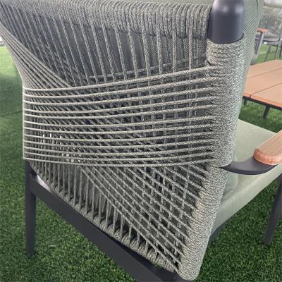 China Customized Color Aluminum Rattan Sofa Set Luxury Table Bistro Set for Gargen Furniture for sale