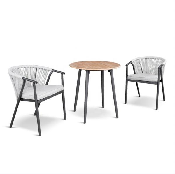 Quality Living Room Alumium Frame Outdoor Garden Furniture Rattan Sofa Set with Bistro for sale