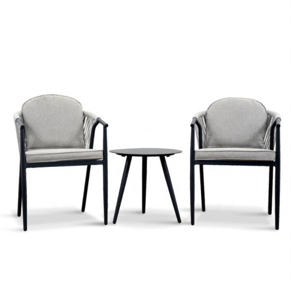 Quality Living Room Alumium Frame Outdoor Garden Furniture Rattan Sofa Set with Bistro for sale