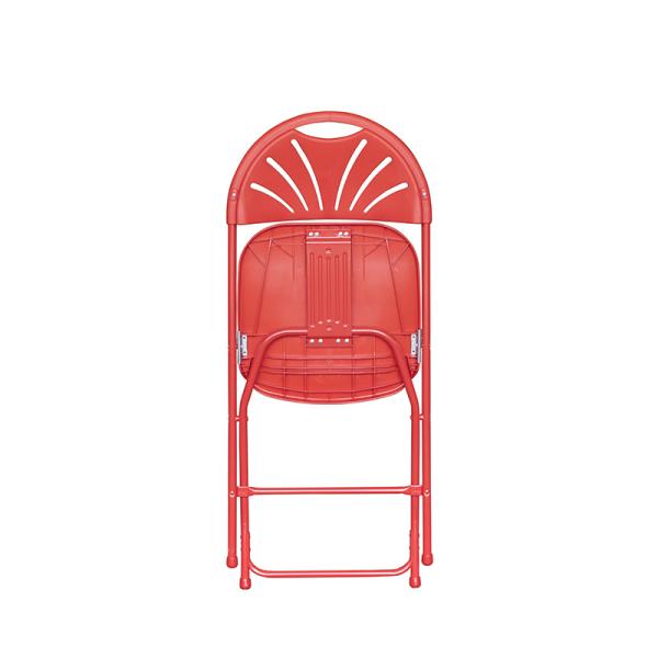 Quality White Plastic Seat Stackable Metal Folding Chair for Outdoor Garden Weddings for sale