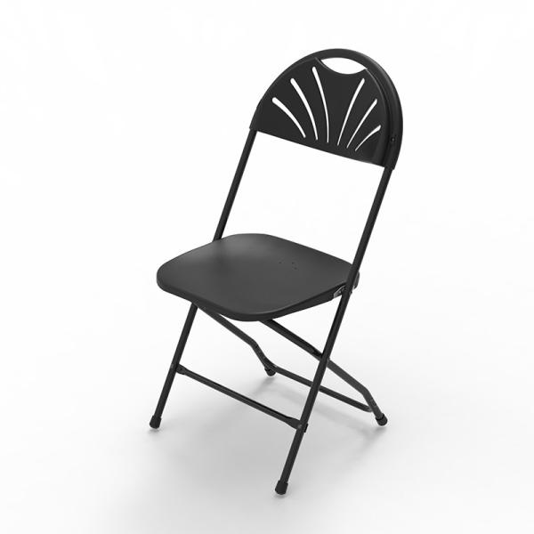 Quality White Plastic Seat Stackable Metal Folding Chair for Outdoor Garden Weddings for sale