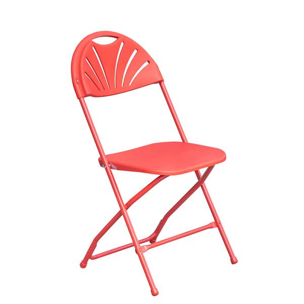 Quality White Plastic Seat Stackable Metal Folding Chair for Outdoor Garden Weddings for sale