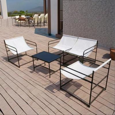Cina Home Bar Arredamento esterno con tavolo in vetro temperato e sedia anti zanzara in vendita