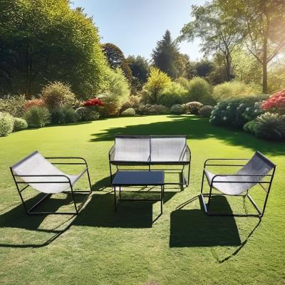 Cina Divano per mobili da giardino per esterni Set di divani in tessuto Poltrona singola a due posti Tavolo da caffè in vendita