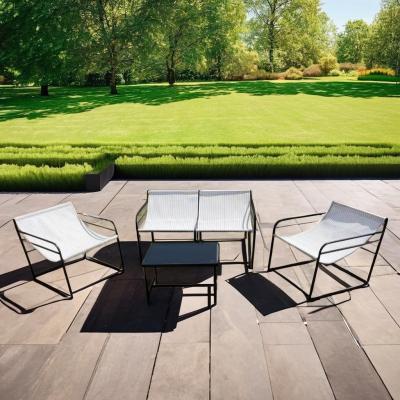 Cina Divano per mobili da giardino per esterni Set di divani in tessuto Poltrona singola a due posti Tavolo da caffè in vendita