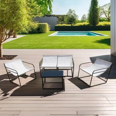 Cina Divano per mobili da giardino per esterni Set di divani in tessuto Poltrona singola a due posti Tavolo da caffè in vendita