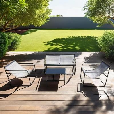 Cina Divano per mobili da giardino per esterni Set di divani in tessuto Poltrona singola a due posti Tavolo da caffè in vendita