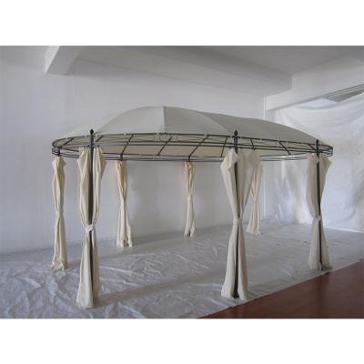 China Metal Type Steel Round Outdoor Patio Garden Canopy Party Gazebo with Collapsible Frame for sale
