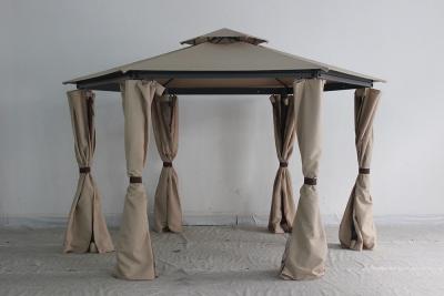 China Outdoor Steel Round Gazebo with Curtain And Mosquito Net 217*54*21.5cm Package Size for sale