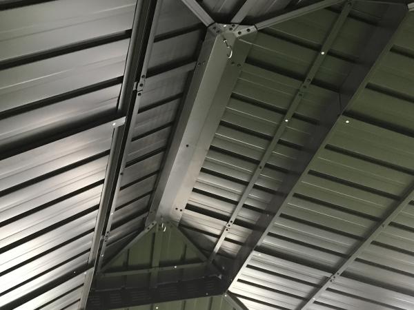Quality Metal Outdoor Pergola Galvanized Steel Double Topped 3X3.65X2.85M for Garden for sale