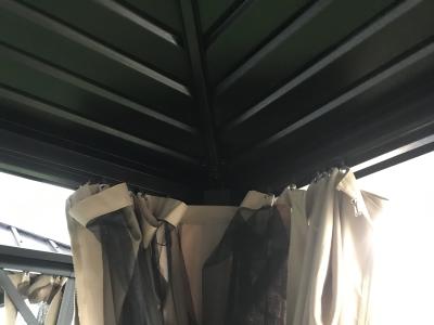 Cina Gazebo in poliestere 3X3.65X2.75M a doppio capo in tubo di alluminio per giardino in vendita