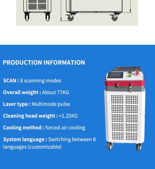 Multifunction 300w 1000w Fiber Metal Lazer Rust Remover Removal 500w Pulse Laser Cleaning Machine 4