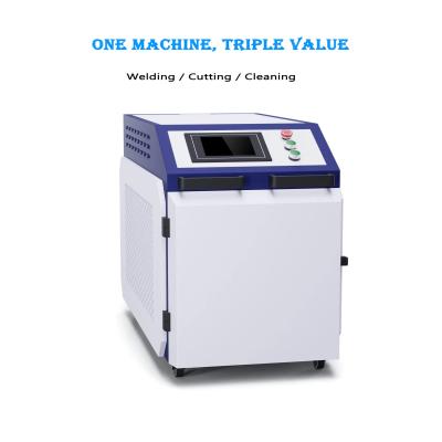 China 1500W 3-in-1 Fiber Laser Welding Cutting Cleaning Machine for Stainless Steel Rust Removal for sale