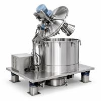 China Crystal Dewatering and Automatic Batch Separation Scraper Bottom Discharge Centrifuge for sale