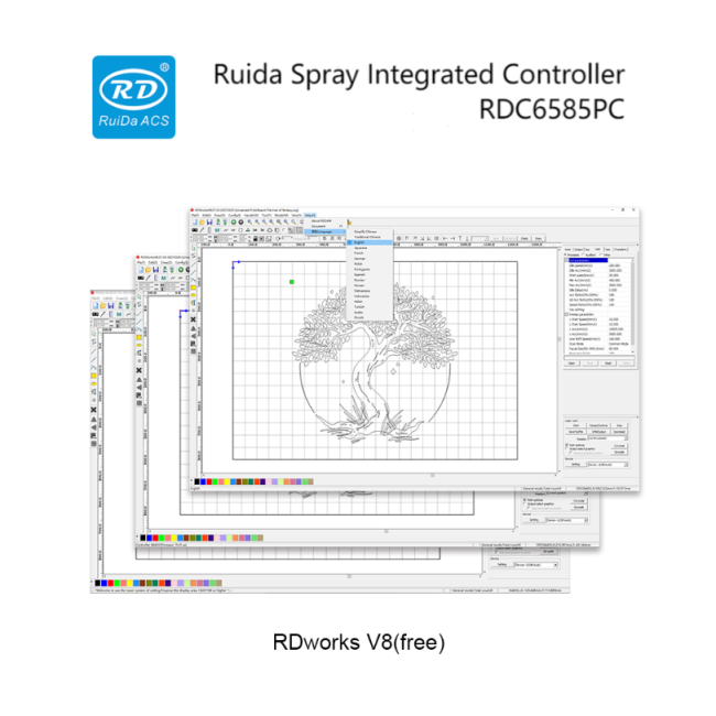 RDWorksV8 software interface