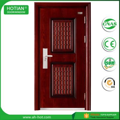China exterior steel security door with glass/iron design stronger steel door for sale