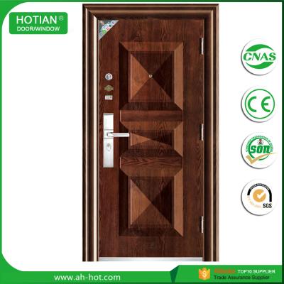 China new design steel single main door design wrought iron grill door for sale