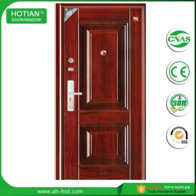 China Main Entrance House Steel Security Doors Residential Metal Skin Door for sale