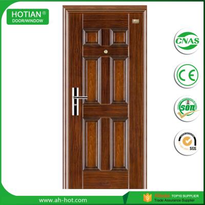 China new design steel single main door design wrought iron grill door for sale