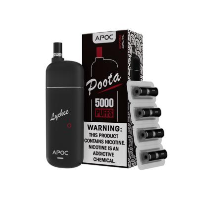 China MTL 5000 Puff Lychee Disposable Vape Draw Activated Convenient Carrying APOC POOTA for sale