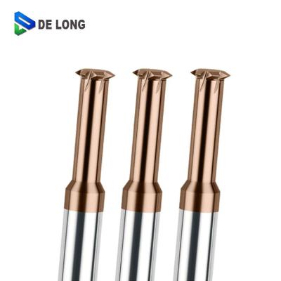 China High-Precision 55 Degree Helix Angle Single-Tooth Carbide End Mill for Steel and Stainless Steel Threading for sale