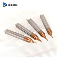 China High-Precision 55 Degree Helix Angle Solid Carbide End Mill with Deep Hook Design for Micro-Diameter Milling for sale