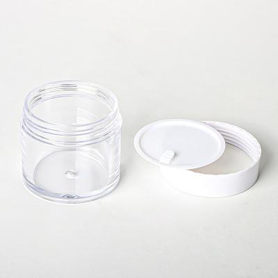 Cina Chiaro mini barattolo vuoto su ordinazione doppio della crema del fondo di forma rotonda di 15g 20g 30g 80g in vendita