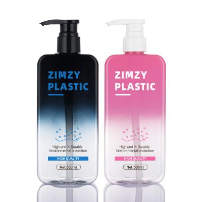 China Garrafa feita sob encomenda cosmética cor-de-rosa pastel do champô da cor de Skincare do preto de alta qualidade do inclinação do quadrado à venda
