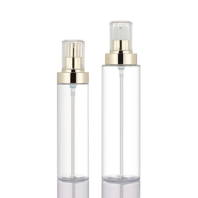 China Bomba de ouro personalizada transparente 250ml 135ml gel de banho manteiga corpo garrafa loção corporal à venda