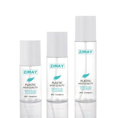 China Frasco de loção cosmética branca transparente 100ml forma cilíndrica à venda