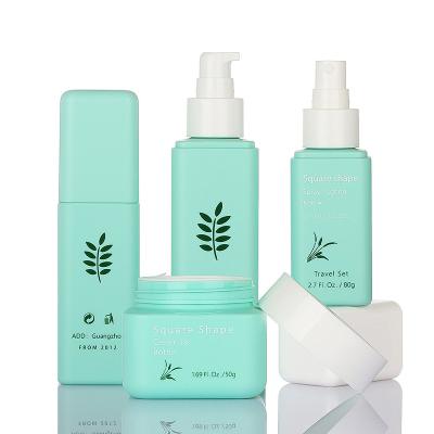 Cina L'elegante confezione cosmetica verde imposta 50 g 80 g 100 ml 160 ml Stile semplice in vendita