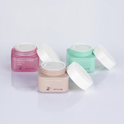 Cina Contenitore per la cura personale del barattolo di imballaggio crema ambrata di forma quadrata 50g in vendita