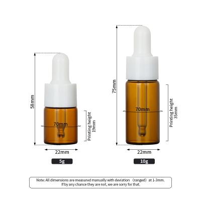 Cina Incisione della capacità cosmetica Amber Clear Round della bottiglia 1oz del contagoccia in vendita