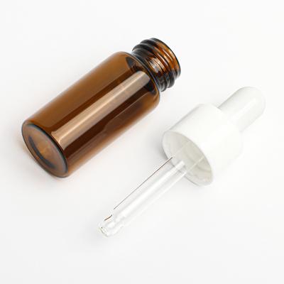 Cina Incisione della capacità cosmetica Amber Clear Round della bottiglia 1oz del contagoccia in vendita