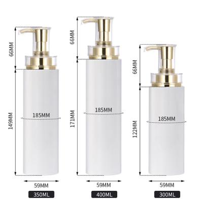 Cina Contenitore senz'aria vuoto rotondo bianco piccolo Eco 300ml amichevole Mini Lotion Luxury Shampoo Bottle della lozione in vendita