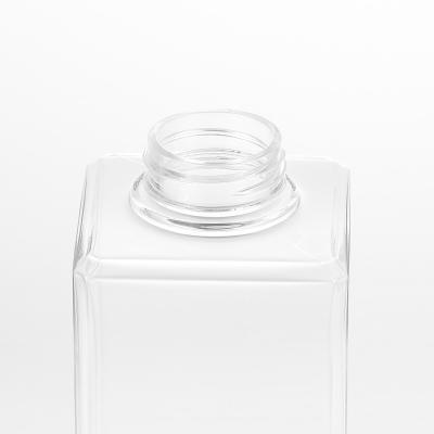 Cina Chiare bottiglie di plastica riciclate della lozione del quadrato con la pompa 550ml di 44mm in vendita