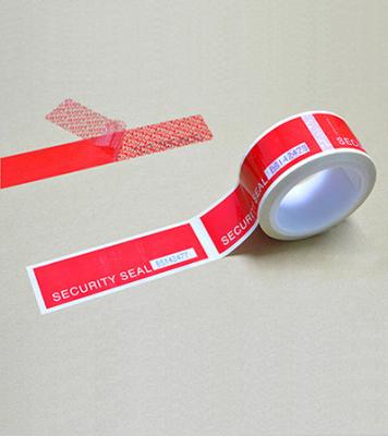 China Tamper Evident Security Tape With Perforation Liner and Serial Number for sale