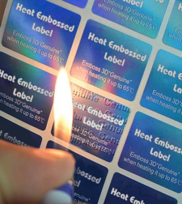 China Heat embossed Security label  for sale
