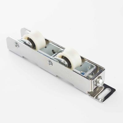 Cina Hardware per porte scorrevoli a telaio in acciaio con ruota a rulli in nylon e puleggia in alluminio in vendita