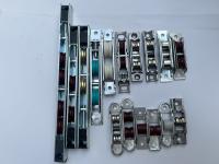 China Laser Logo UPVC Crescent Window Lock Sliding Window Hardware 16mm Backset for sale
