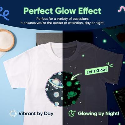 China PET Glow In The Dark Heat Transfer Printing Film Digital Hot Printing For Clothing for sale