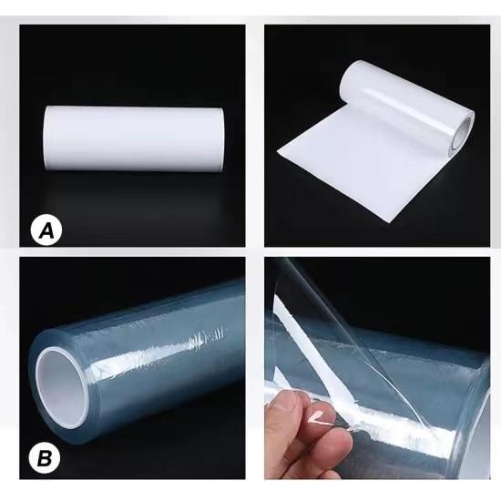 Quality 30cm 60cm DTF UV Film PET Transfer Paper Cold Peeling Transparent AB Film for sale