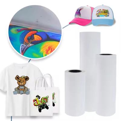 중국 33CM x 100M DTF PET 롤 75 미크론 백색 열 전달 필름 판매용