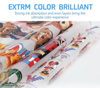 China DTF PET Film 75mic 33cm white ink printing Perfect for Custom Printing on Fabrics and Apparel for sale