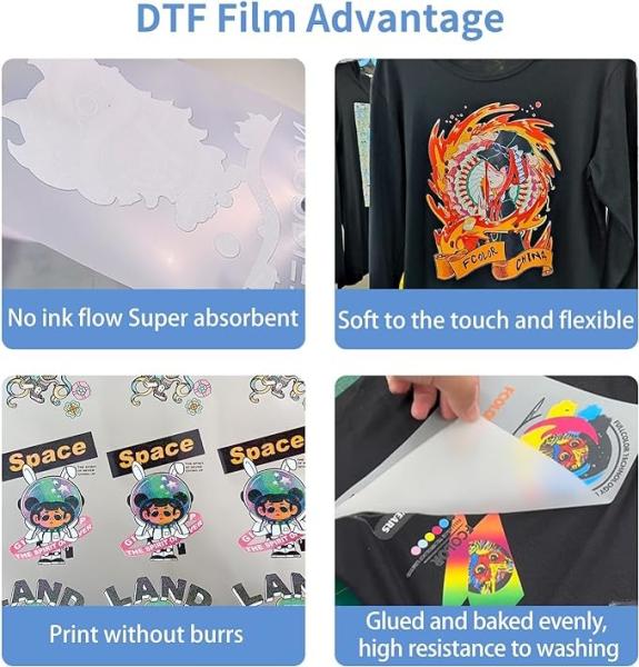 Quality DTF Transfer Film 30CM x 100M 75U Compatible with CMYK + White Ink for Apparel for sale
