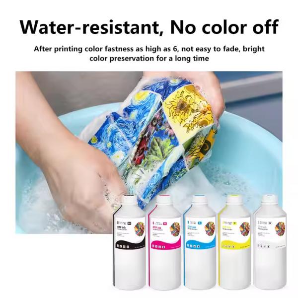 Impresora Dtf de 1000 ml sin boquilla de bloqueo Dtf tinta de pigmento CMYK+W