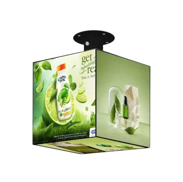 Quality Indoor IP31 Iron Cabinet Commercial LED Display 3d Cube Led Screen Wifi Control for sale