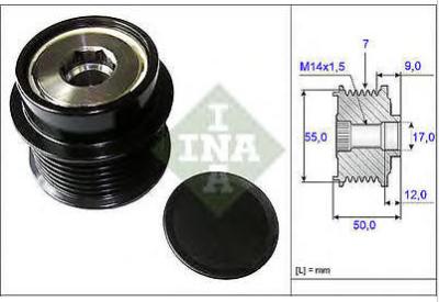 China OEM Ina Pulley 535 0198 10 Freewheel Clutch Overrunning Alternator Pulley for sale