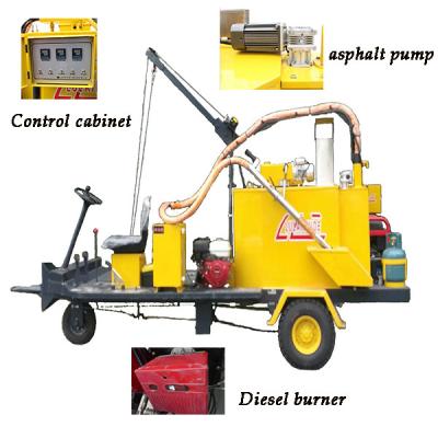 Cina miscelazione di Asphalt Crack Repair Machine Hydraulic di capacità 500L in vendita