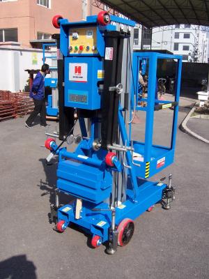 China Plataforma de trabajo hidráulica del cargamento fácil, elevación vertical del palo de 10 metros para las fábricas en venta